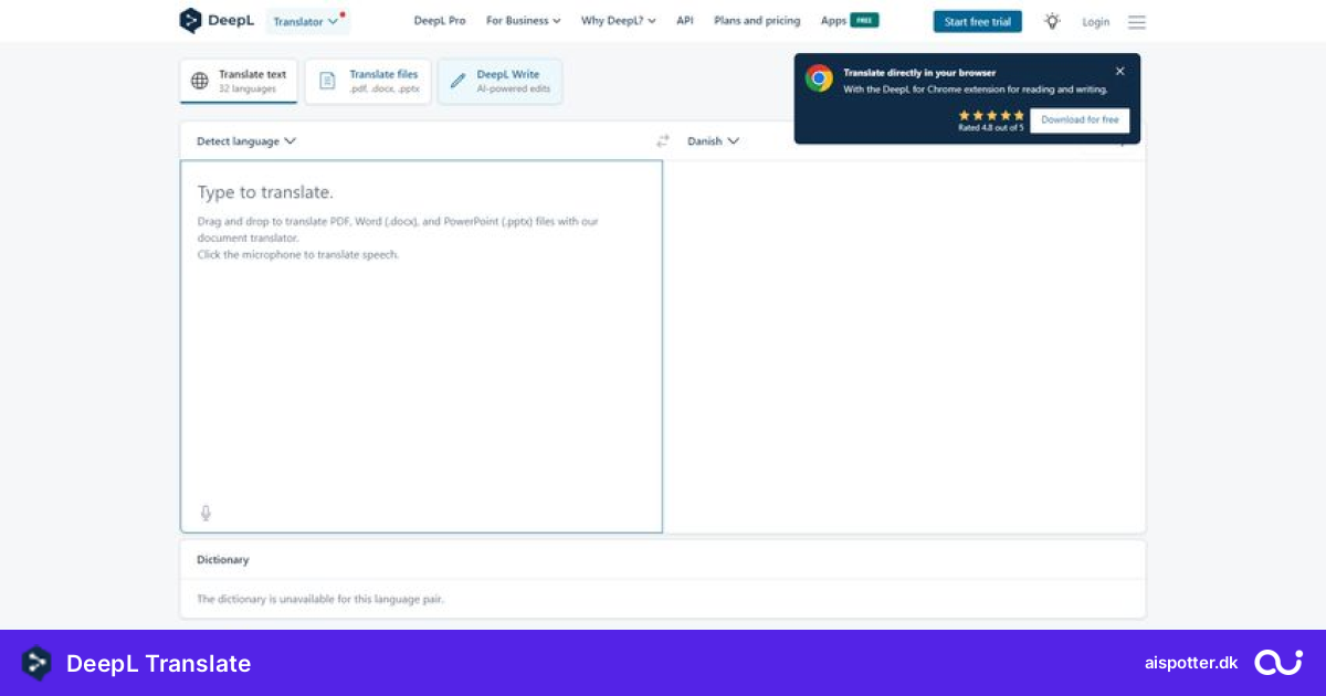 DeepL Translate - DeepL er en AI-drevet oversættelsestjeneste, der ...