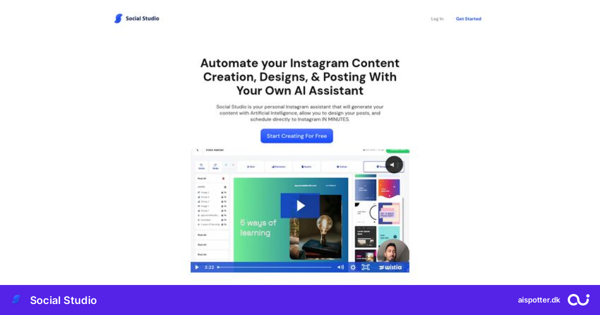 Social Studio - Brug automatisering til oprettelse, design og ...